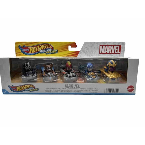 Toys | Hot Wheels Racer Verse Marvel Character 5 Pack Bnib Black ...